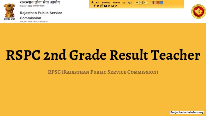 RPSC 2nd Grade Result 2023 Teacher Science Maths Sanskrit Roll 
